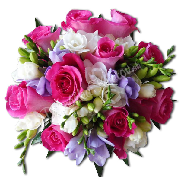 Svadobná kytica - Ružové ruže, Donáška kvetov